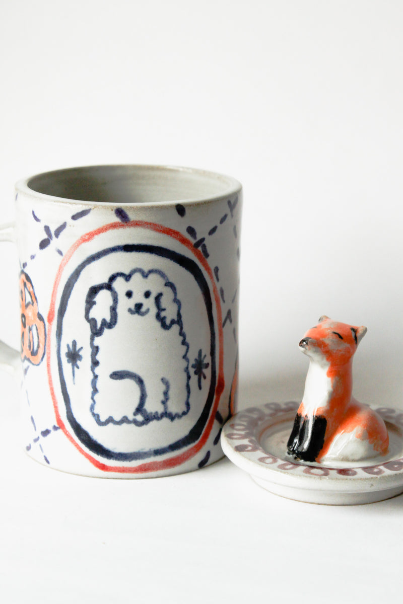 Animal Farm Mug with Fox – Margaret Yap Pottery Studio
