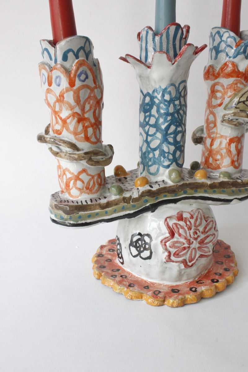 Muscadine Candelabra – Margaret Yap Pottery Studio