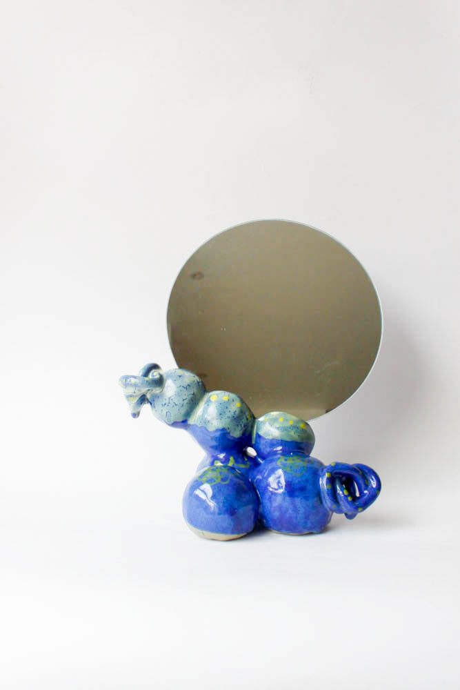 Blue Dango Mirror Stand – Margaret Yap Pottery Studio