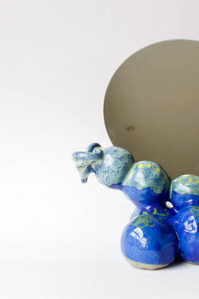 Blue Dango Mirror Stand – Margaret Yap Pottery Studio