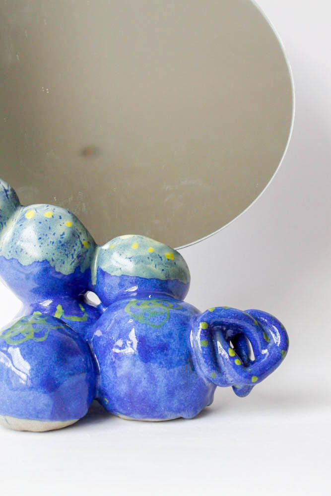 Blue Dango Mirror Stand – Margaret Yap Pottery Studio